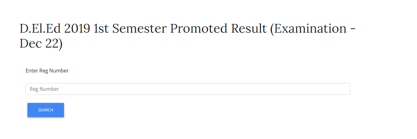 D.El.Ed 2019 1st Semester Promoted Result (Examination – Dec 22 ...